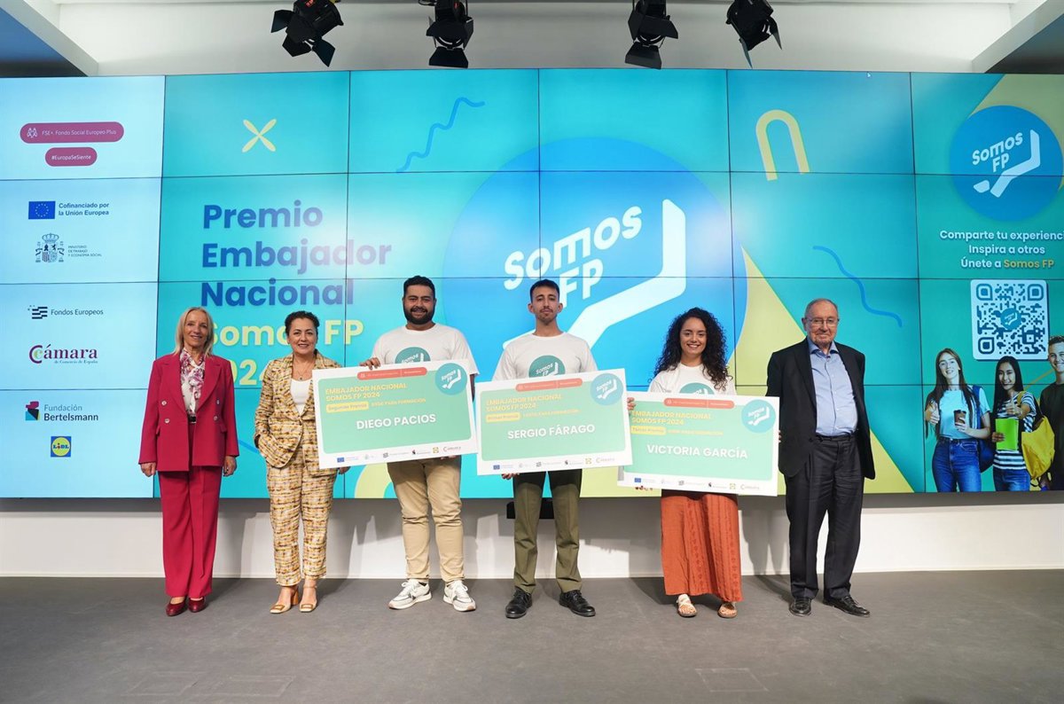 Sergio Fárago, embajador de FP de la Cámara de Comercio de Madrid, ganador del Premio Somos FP 2024