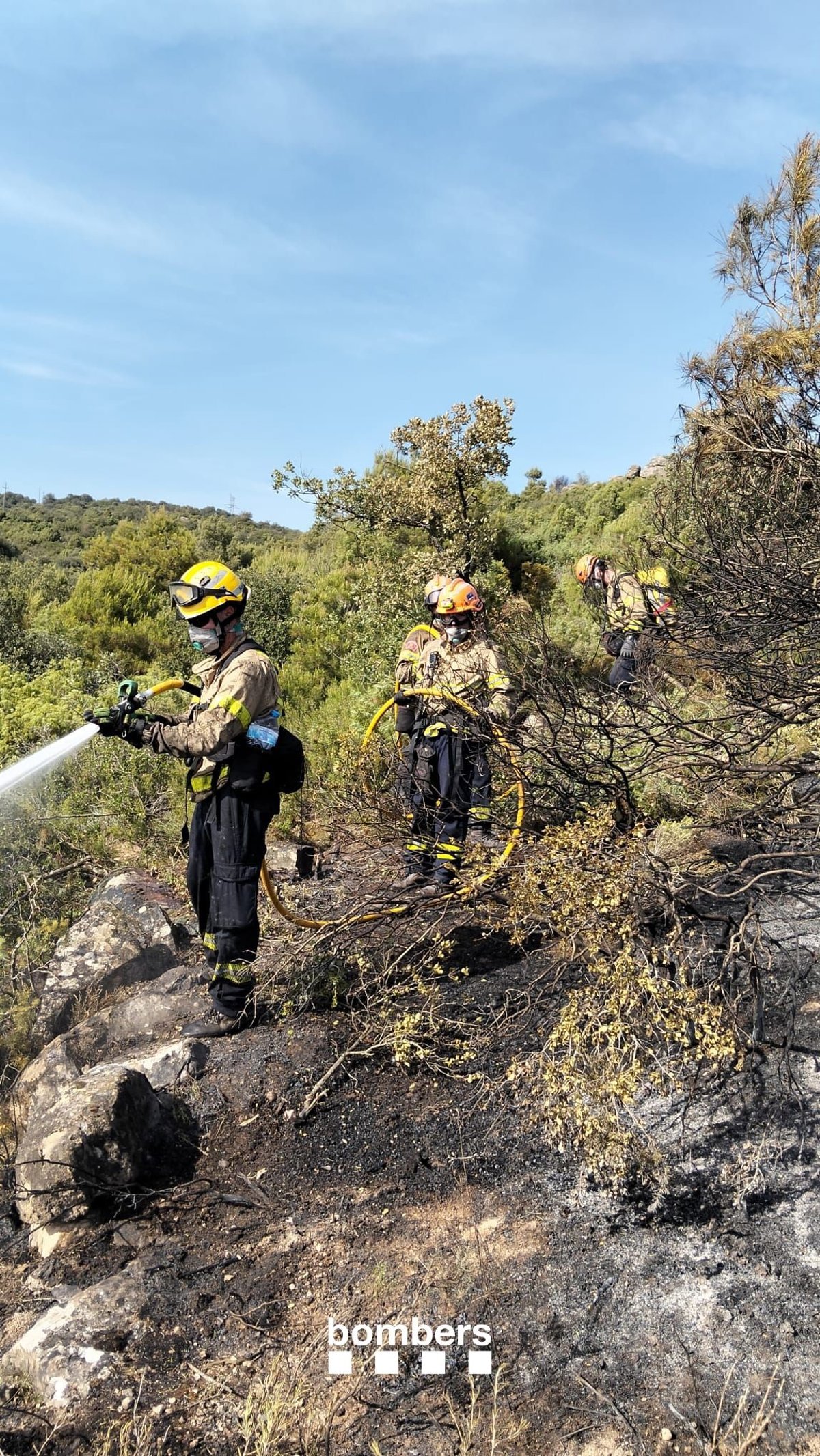 Els bombers treballaran tota la nit contra l'incendi de Sanaüja (Lleida ...