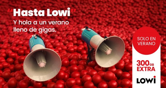 Lowi regala 300 GB a sus clientes móviles este verano hasta el 31 de agosto
