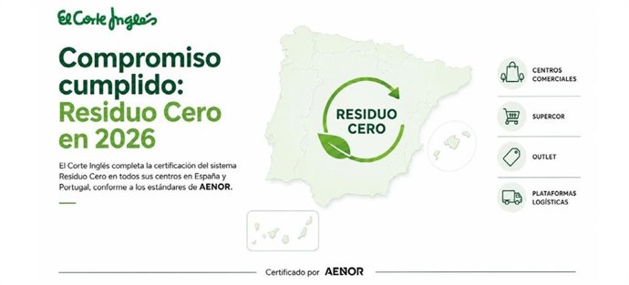 El Corte Inglés alcanza la certificación Residuo Cero en el 100% de sus ...
